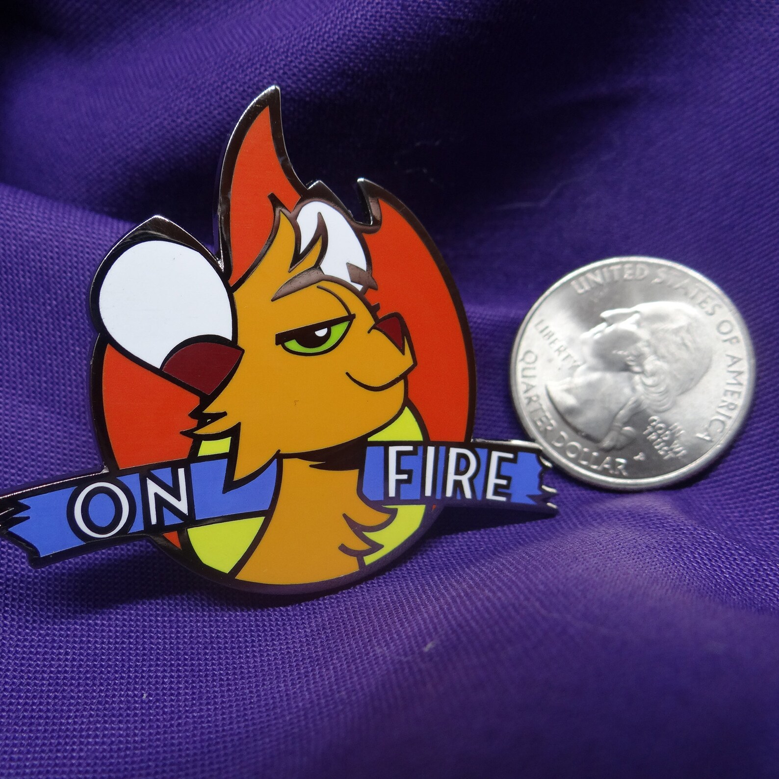 ON FIRE Enamel Pin | Etsy