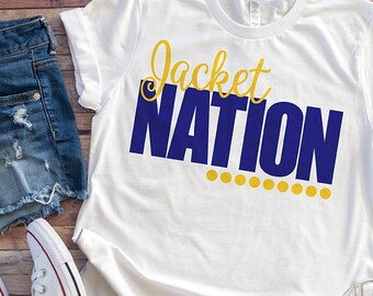 Jacket Nation Football Jackets SVG Dxf EPS Png JPG | Etsy