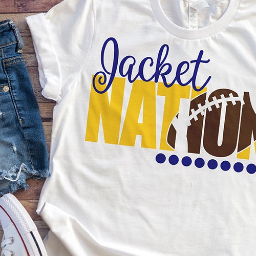 Jacket Nation Football Jackets SVG Dxf EPS Png JPG - Etsy