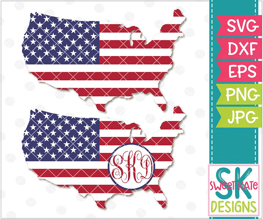 Patriotic SVG Bundle Usa SVG Monogram Svg 4th of July SVG | Etsy