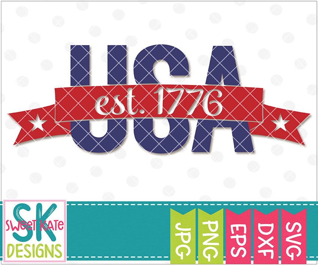 USA 1776 SVG Dxf EPS Png Jpg Htv Cricut Explore - Etsy