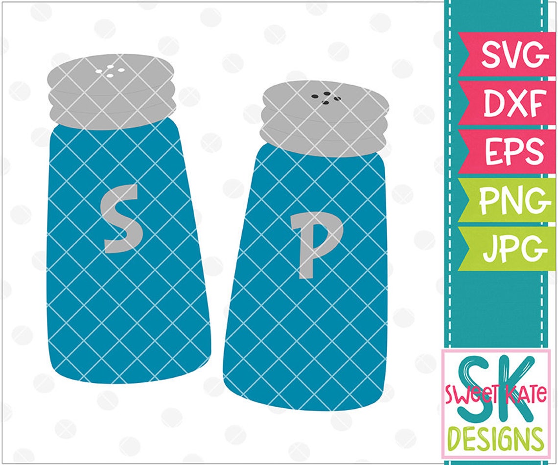 Salt & Pepper Shakers SVG PNG Dxf Eps Scrapbook Die Cut - Etsy