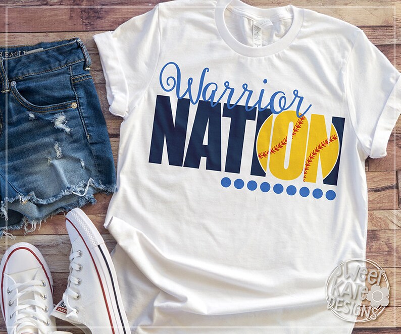 Warrior Nation Svg Baseball Softball Dxf EPS Png JPG - Etsy