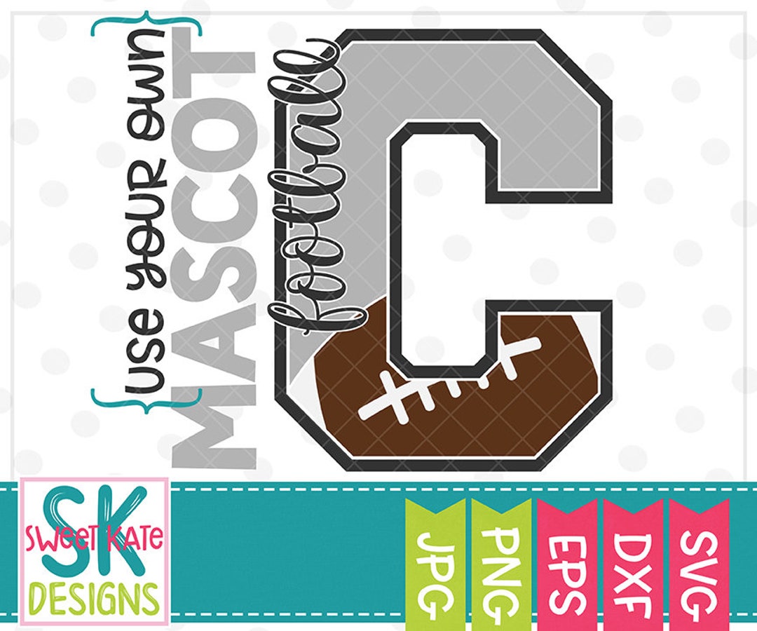 Mascot, Svg, Football, SVG Dxf, Eps, Cricut Cut File, Silhouette Cut ...