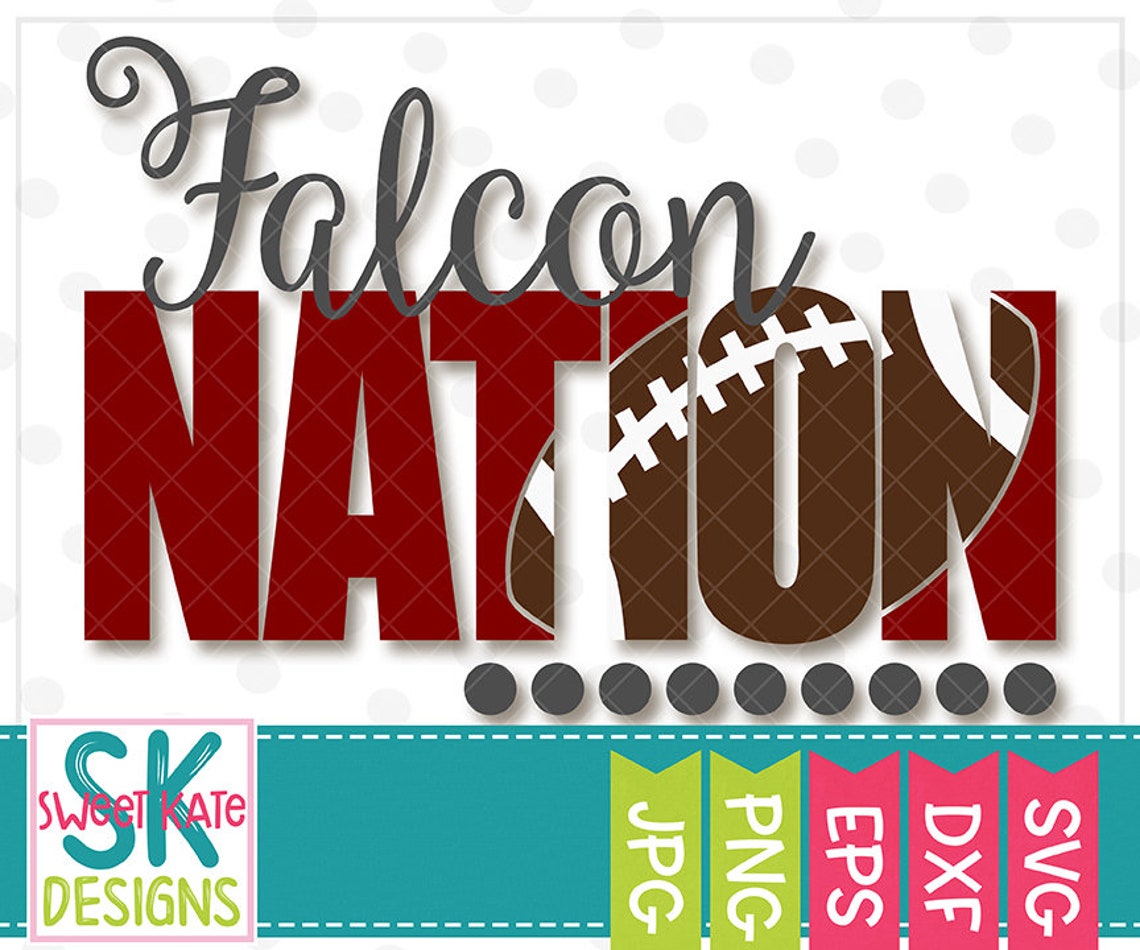 Falcon Nation Svg Football Svg Dxf EPS Png Htv Cricut - Etsy