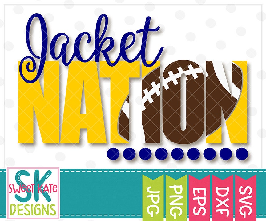 Jacket Nation Football Jackets SVG Dxf EPS Png JPG - Etsy
