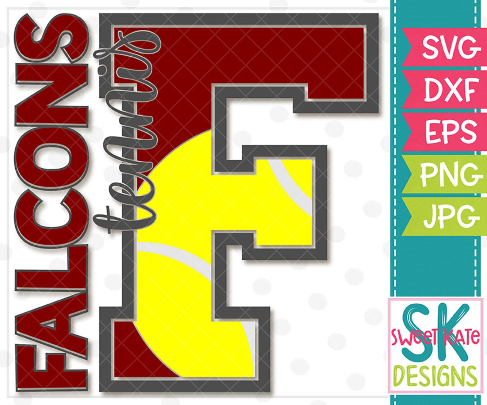 Falcons Svg Tennis SVG Dxf Eps JPG PNG Htv Clip Art - Etsy
