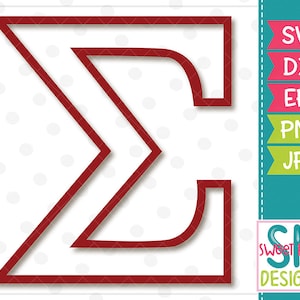 Greek Alphabet SVG, Sigma Svg, Dxf, Eps, Jpg, Png, Scrapbook, Die Cut ...