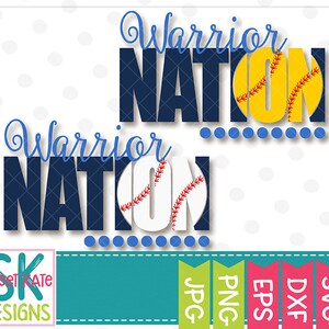 Warrior Nation Svg Baseball Softball Dxf EPS Png JPG - Etsy