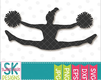 Toe Touch Cheerleader Svg - Etsy