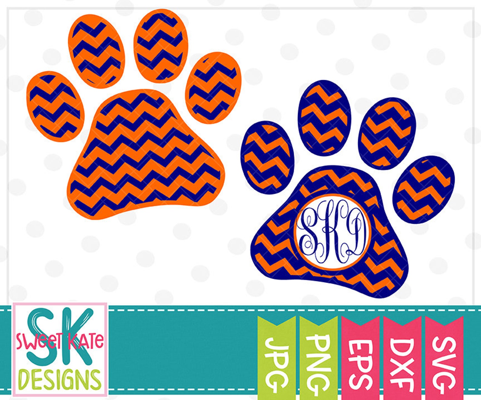 Panther Paw Chevron SVG Dxf Eps Png Jpg Scrapbook Die | Etsy