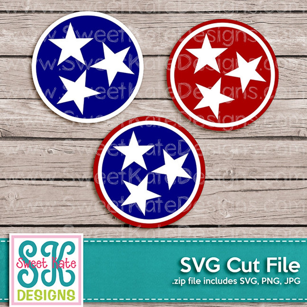 Tristar Circle SVG JPG PNG Star {scrapbook Die Cut Heat Transfer Vinyl ...