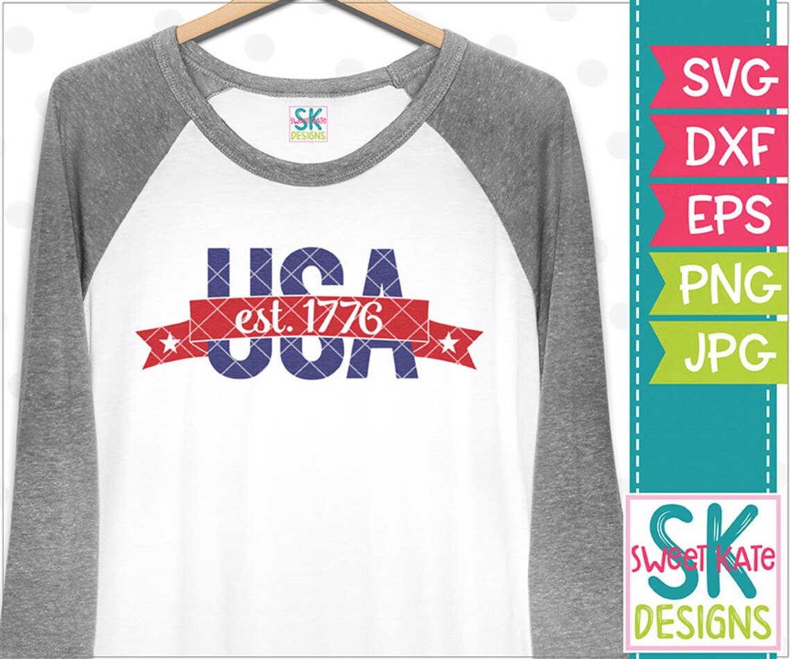 USA 1776 SVG Dxf EPS Png Jpg Htv Cricut Explore - Etsy