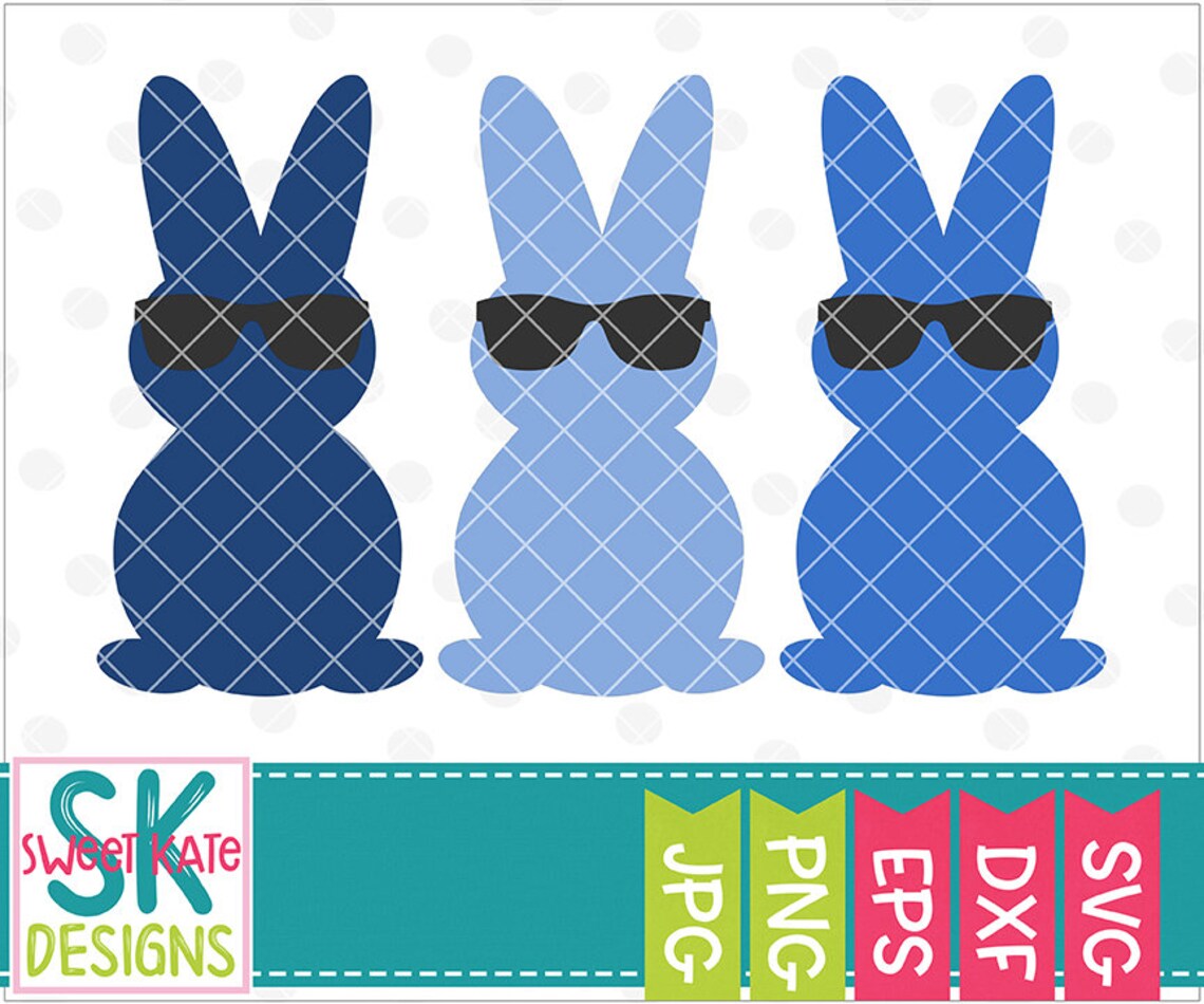 Three Bunnies SVG Easter Svg Heat Transfer Vinyl Cut File - Etsy