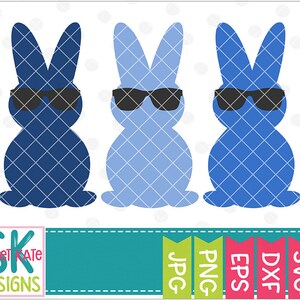 Three Bunnies SVG Easter Svg Heat Transfer Vinyl Cut File - Etsy
