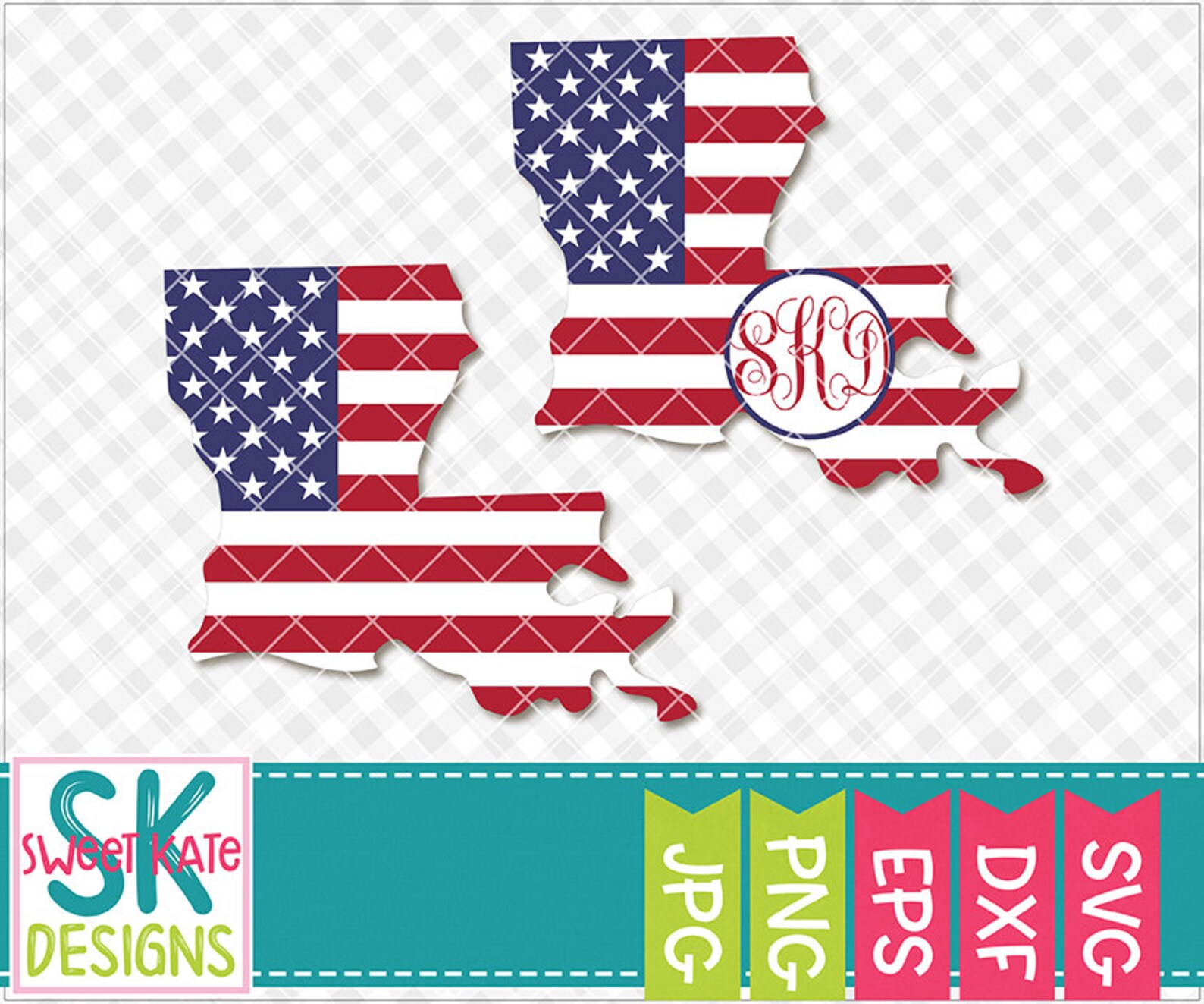 Louisiana Svg Usa Flag SVG Dxf EPS Png Htv Heat | Etsy