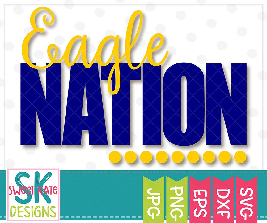 Eagle Nation SVG Eagle Svg Football Svg Htv Heat Transfer | Etsy