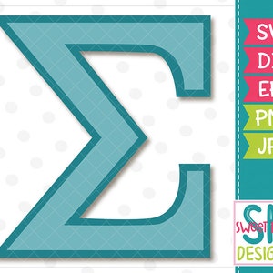 Greek Alphabet SVG, Sigma Svg, Dxf, Eps, Jpg, Png, Scrapbook, Die Cut ...