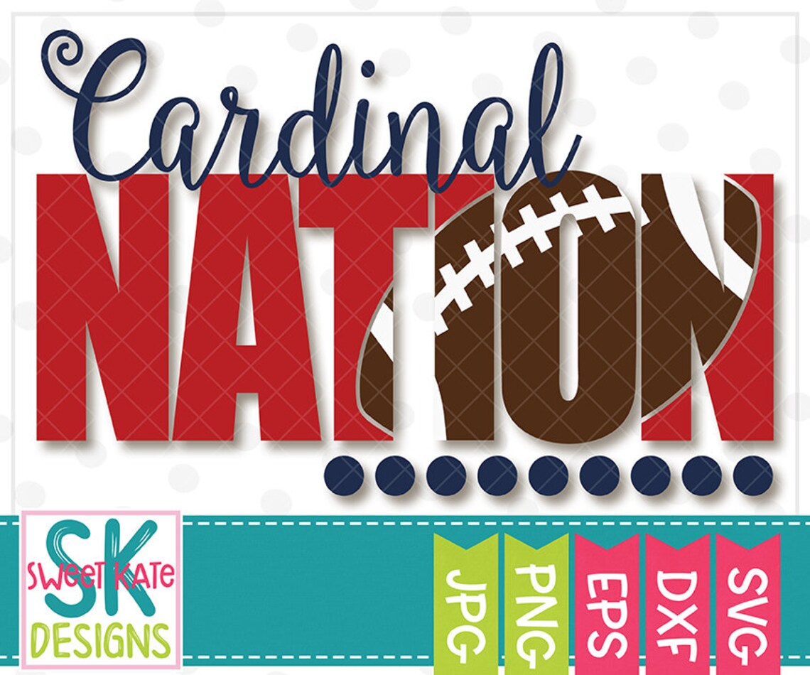 Cardinal Nation Football Cardinals SVG Dxf EPS Png Heat - Etsy