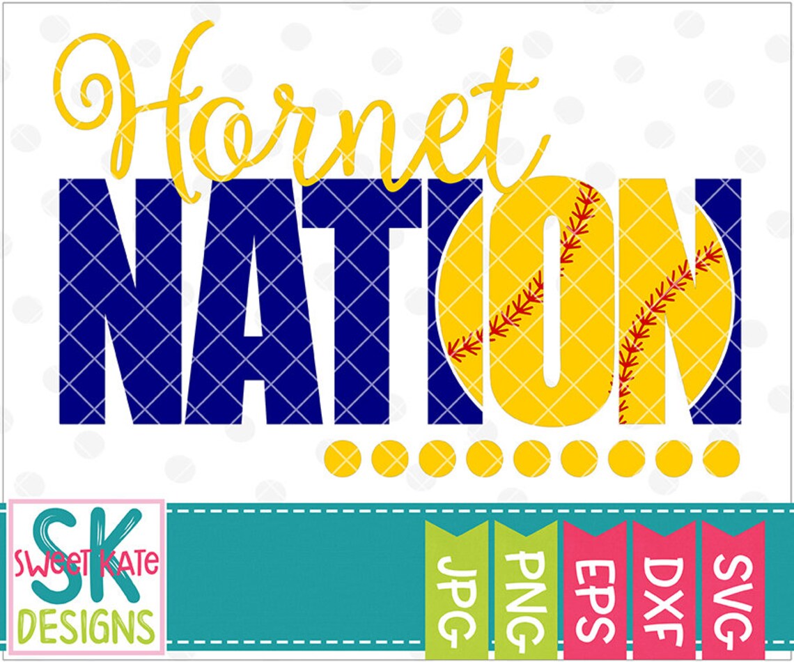 Hornet Nation SVG Baseball Svg Softball Svg Dxf Eps - Etsy
