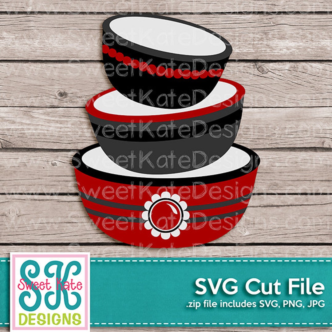 Mixing Bowls SVG JPG PNG Scrapbook Die Cut Heat Transfer Vinyl Cut ...