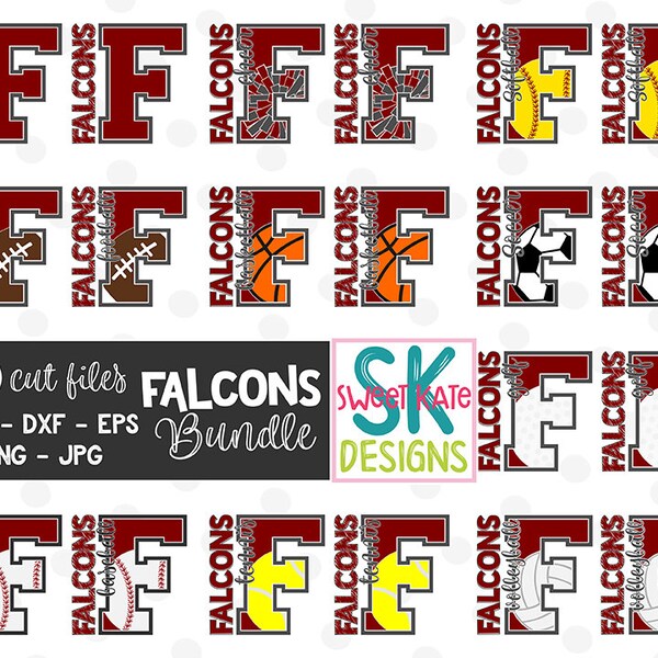 Falcon Volleyball Svg - Etsy