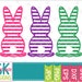 Three Bunnies SVG Easter Svg Heat Transfer Vinyl Cut File - Etsy