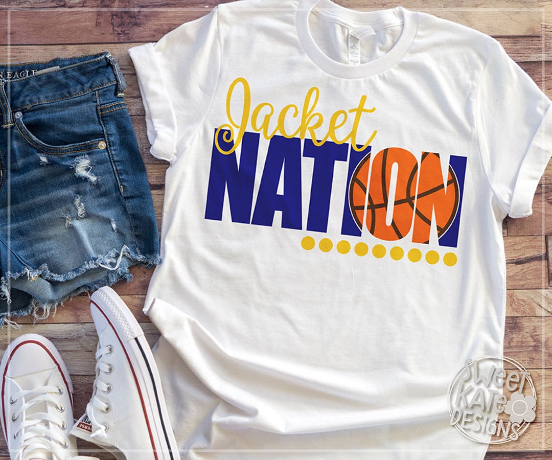 Jacket Nation, Basketball, Jackets, SVG, Dxf, EPS, Png, Heat Transfer ...