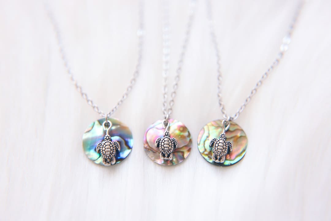 Abalone Sea Turtle Necklace - Etsy
