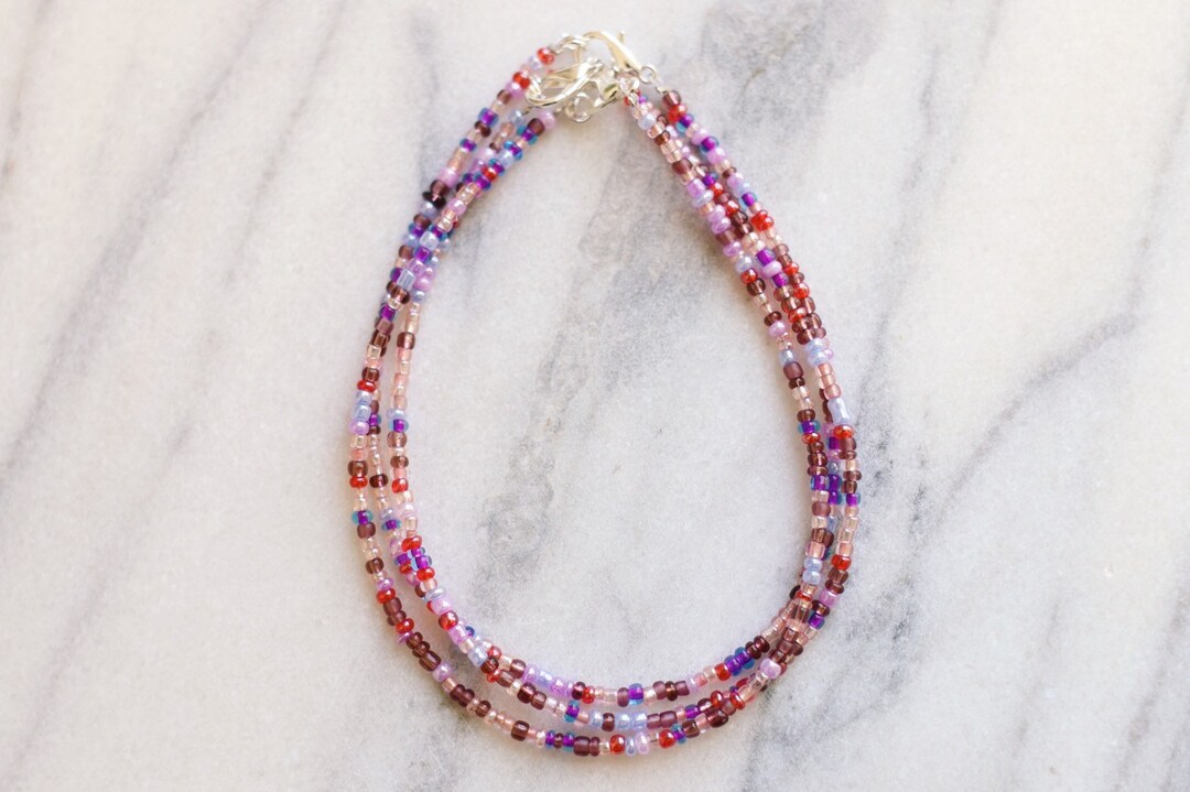 Beach Bum Seed Bead Anklet - Etsy
