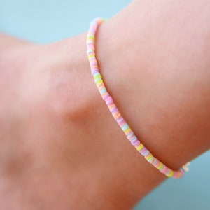Pastel African Heishi Beaded Anklet - Etsy