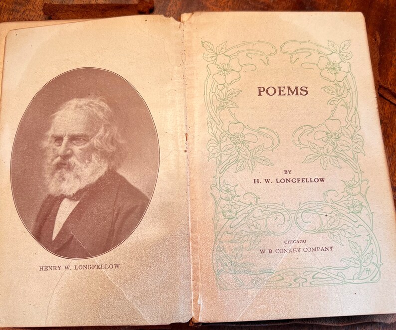 Antique Longfellow Poem Book - Etsy