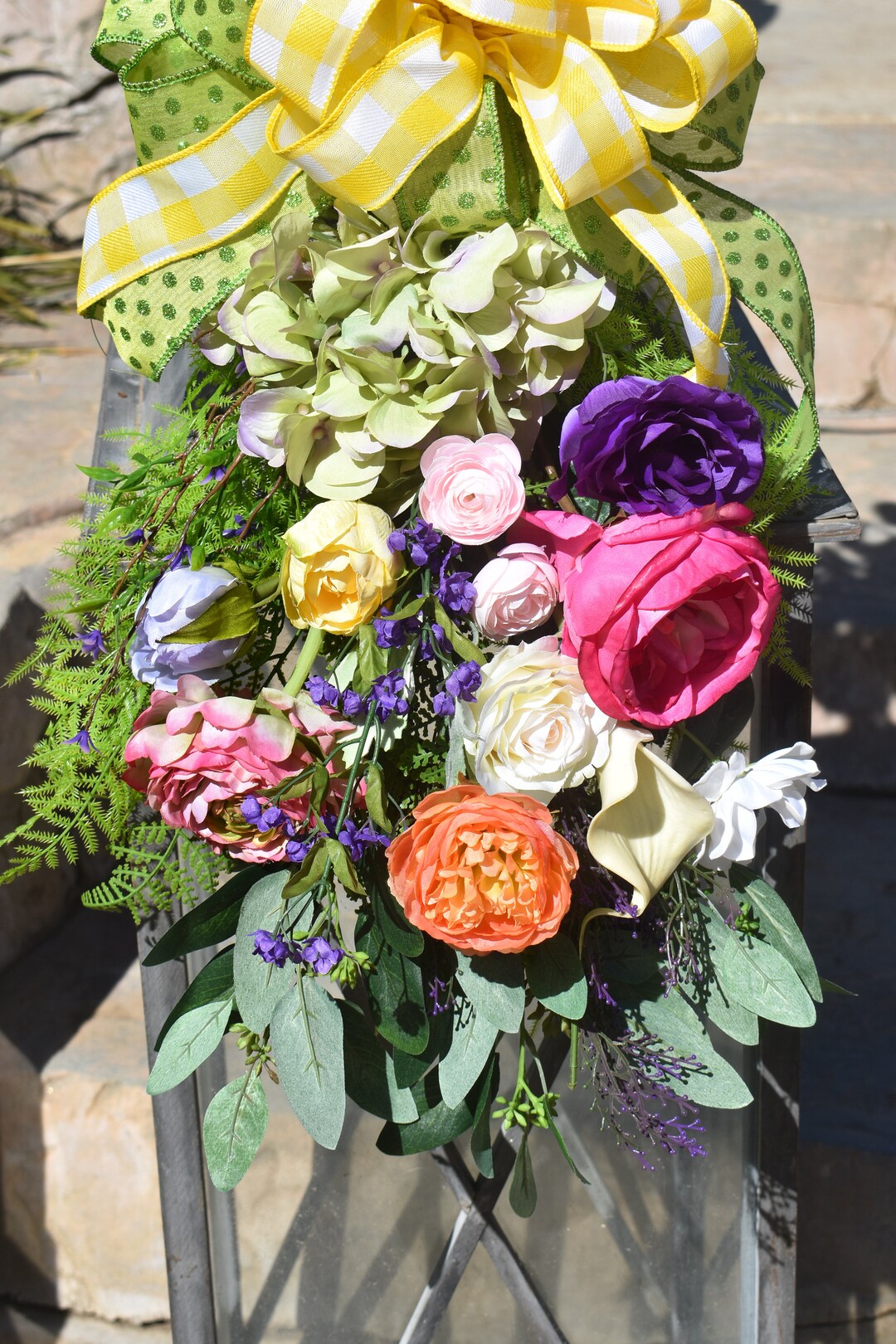 Spring Lantern Swag,spring Colors, Xlarge Lantern Swag, Silk Lantern ...