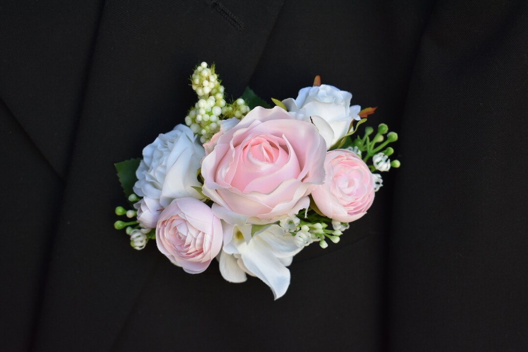 Pocket Boutonniere, Grooms Boutonniere, Lapel Boutonniere, Grooms Men ...