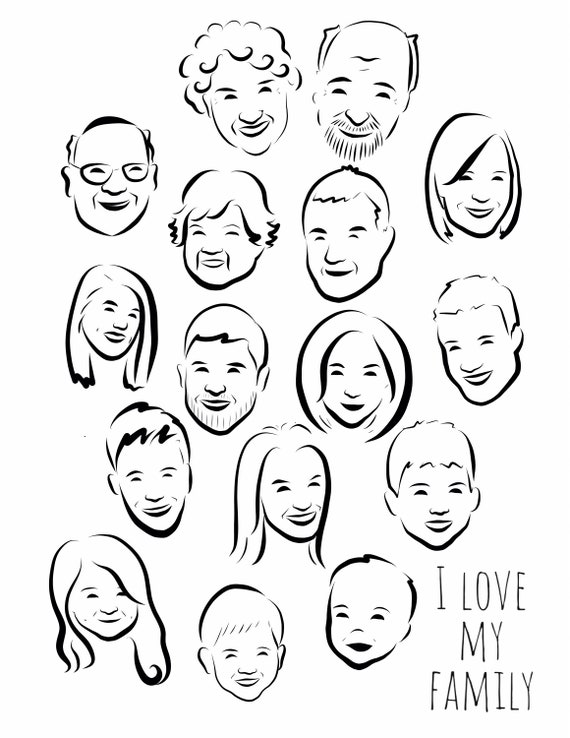 I Love My Family Coloring Pages