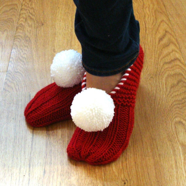 Pom Pom Slippers - Etsy