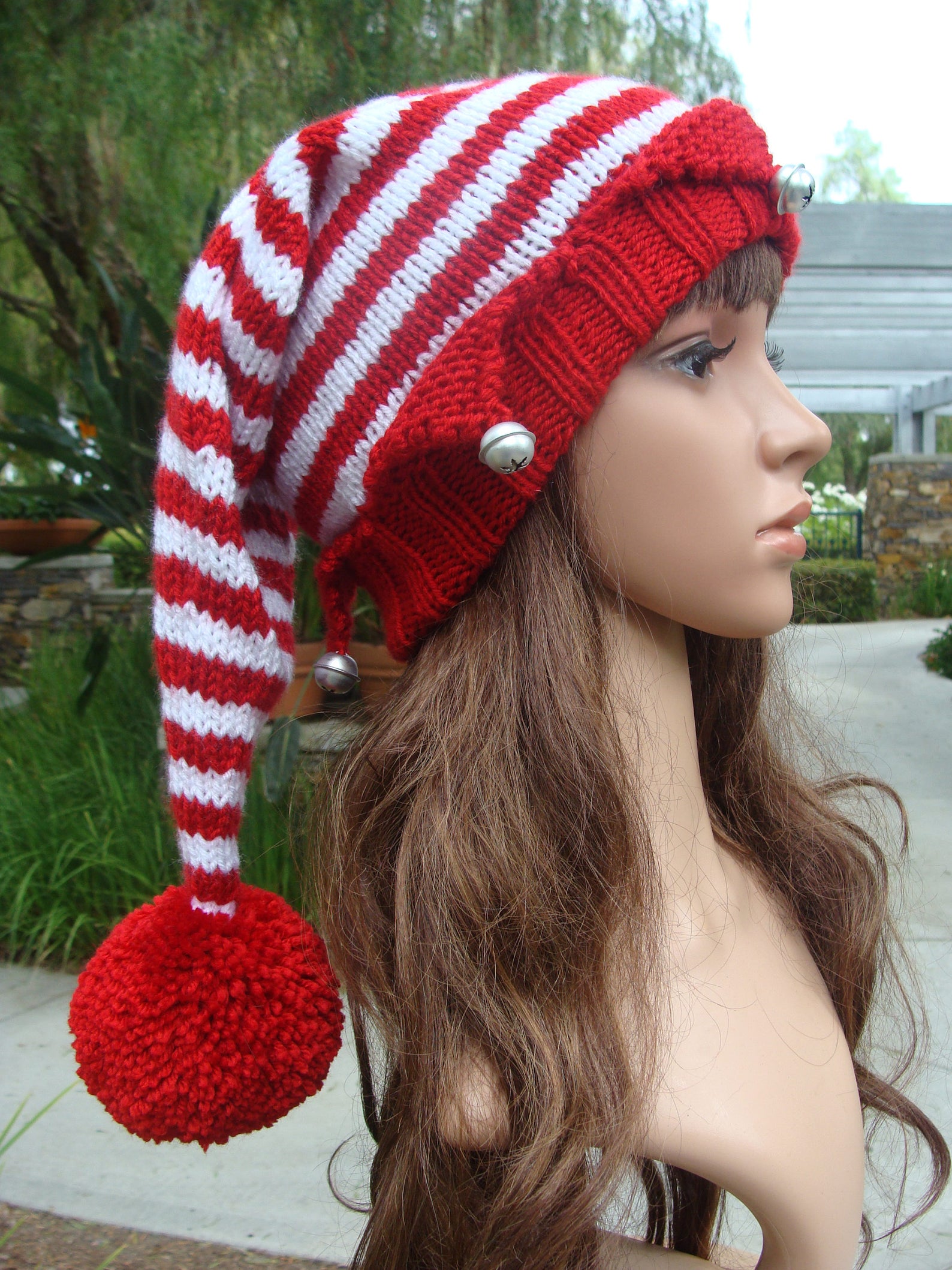 DIY- Knitting PATTERN #168: Santa's Elf Knit Hat With Pom-pom Pattern ...