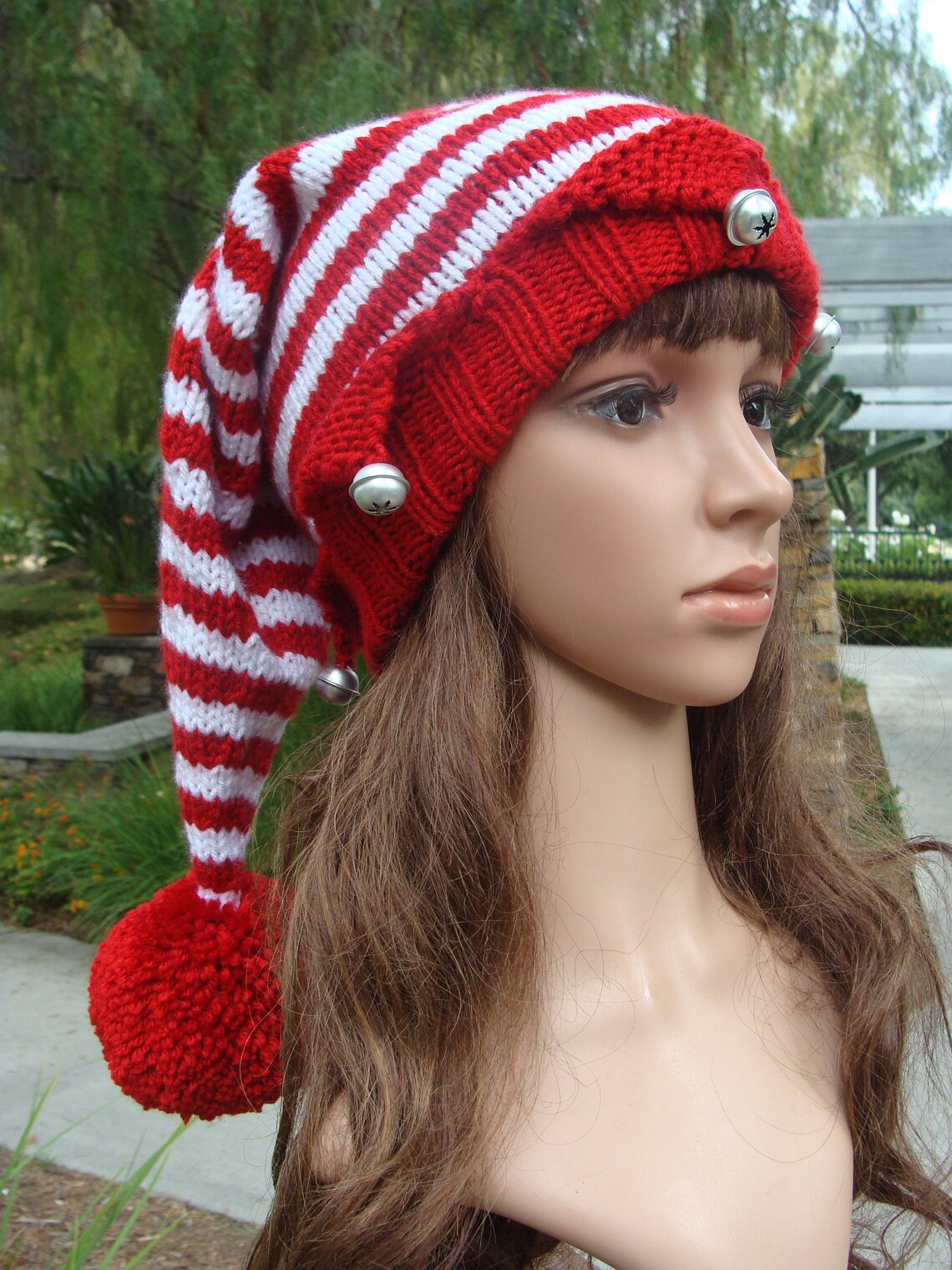 DIY- Knitting PATTERN #168: Santa's Elf Knit Hat With Pom-pom Pattern ...