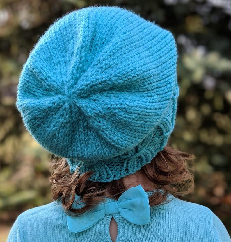 DIY- Knitting PATTERN #108: Fancy Brimmed Slouchy Beanie Pattern ...