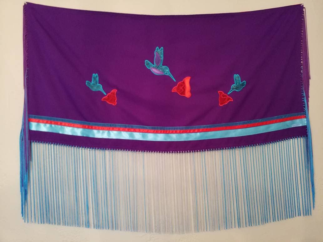 Adult Hummingbird Pow Wow Shawl Reversible - Etsy
