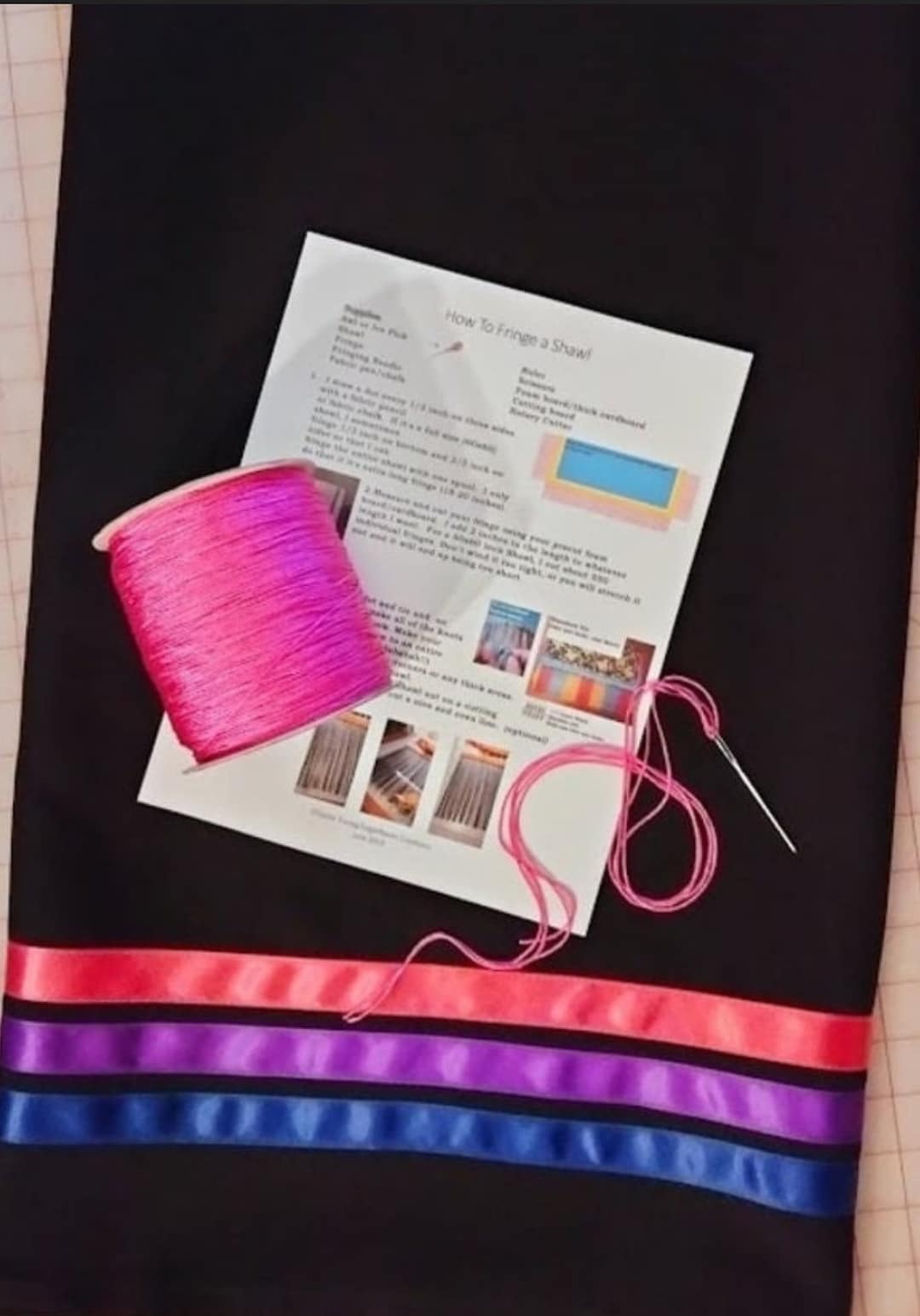 Shawl Making Kit W/ribbons, Make Your Own Pow Wow Shawl, Native ...