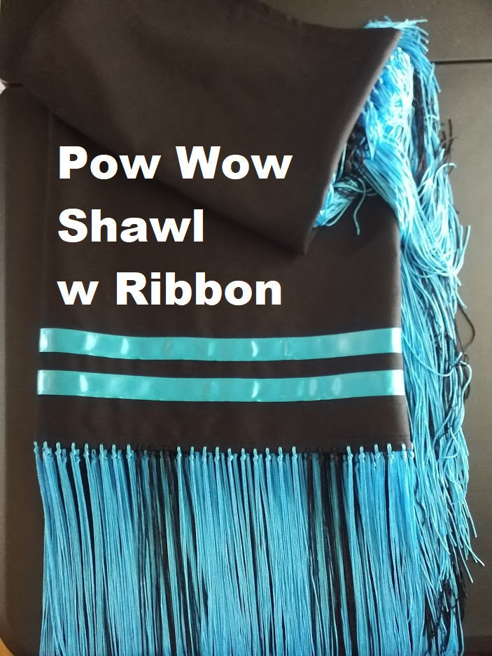 Pow Wow Shawl W Ribbon (choose a Color & Size) - Gabardine, Native ...