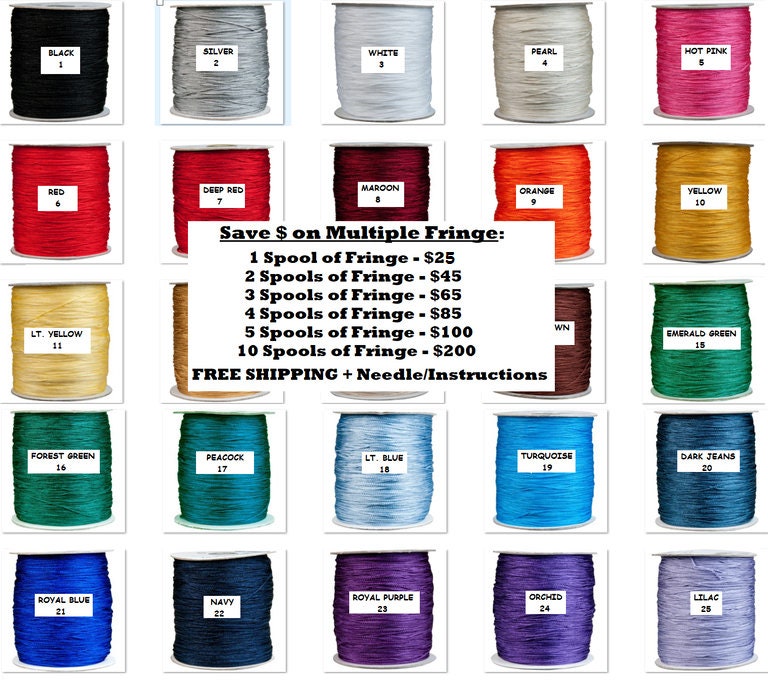 Wild Lilac Spool of Fringe New Color, Native American Regalia Supplies ...