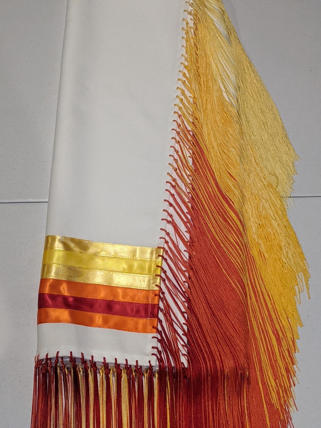 Sunrise Pow Wow Shawl W 6 Ribbons - Gabardine, Native American Dance ...