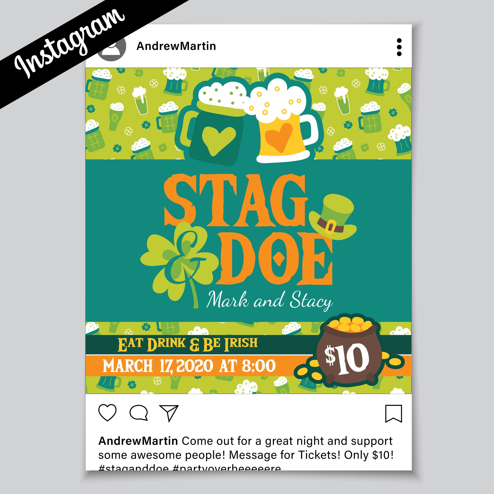 Stag & Doe Ticket and Social Media Package // Jack and Jill Tickets - Etsy