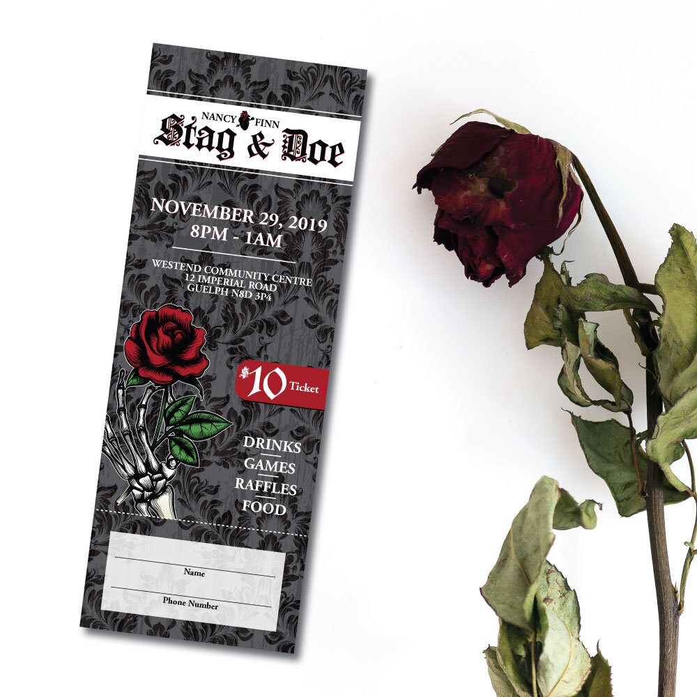 Gothic Stag & Doe Tickets // Gothic Jack and Jill Ticket - Etsy