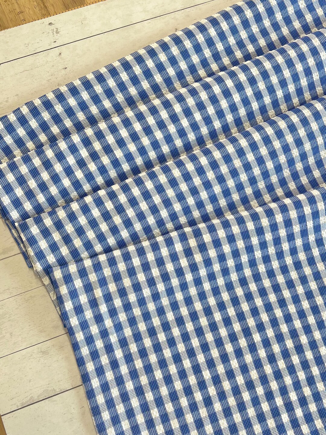 Seersucker Check Royal 58/60” by the Yard/half Yard - Etsy