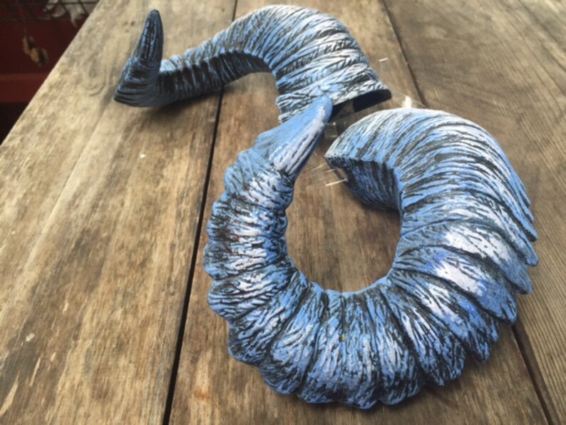 Ram Horns, "denim God" Wearable, Rugged Satyr/pan Horn - Natural Stone ...