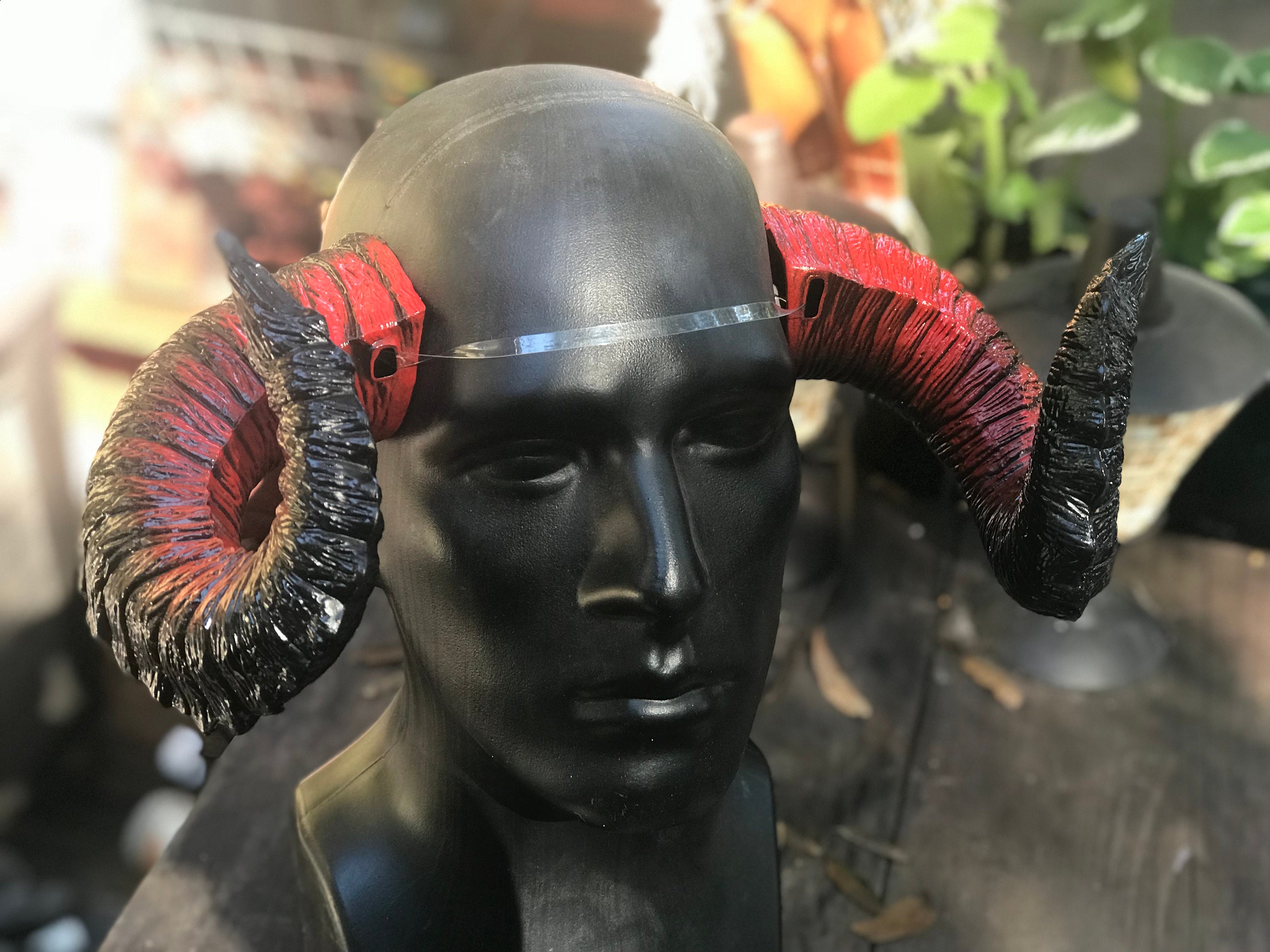 New! "lucifer" Devil Ram Horns for Epic Demonic Halloween Cosplay - Etsy