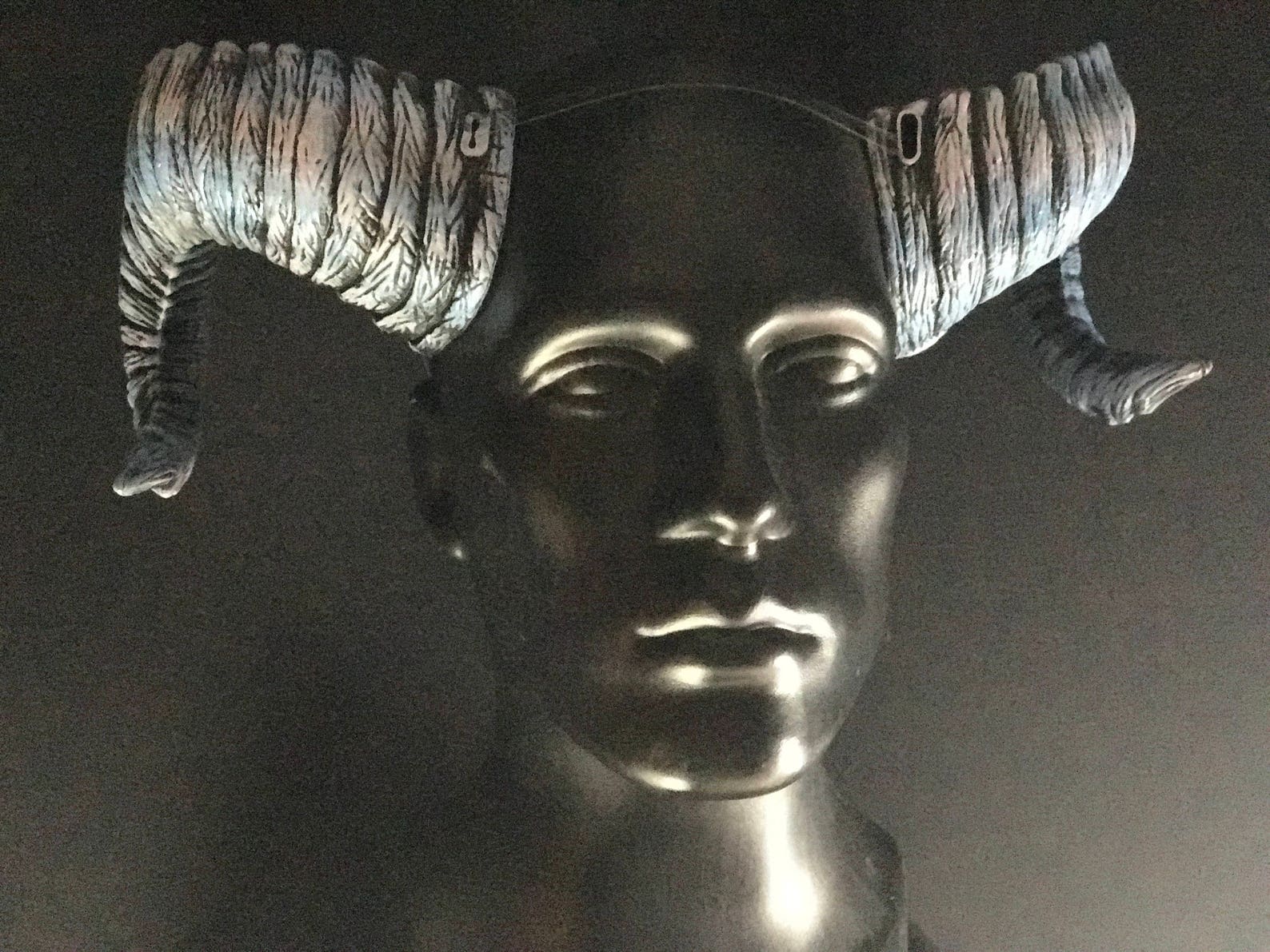 Ram Horns, "denim God" Wearable, Rugged Satyr/pan Horn - Natural Stone ...